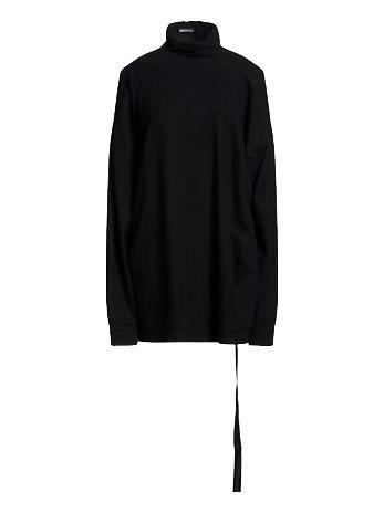 Rick Owens Cotton Turtleneck T-shirt - Black