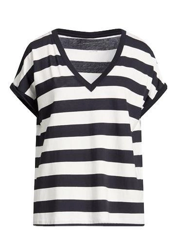 Majestic Filatures Cotton Striped T-shirt - Navy