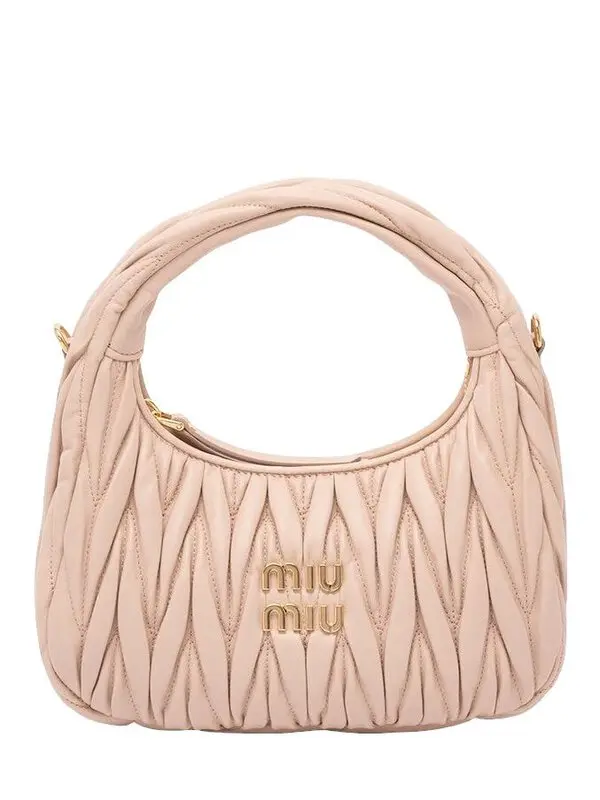 Miu Miu Wander Matelassé Leather Hobo Bag - Multicolor
