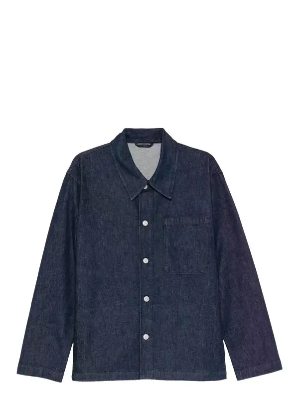 AGNES B. Chest Pocket Denim Shirt - Blue