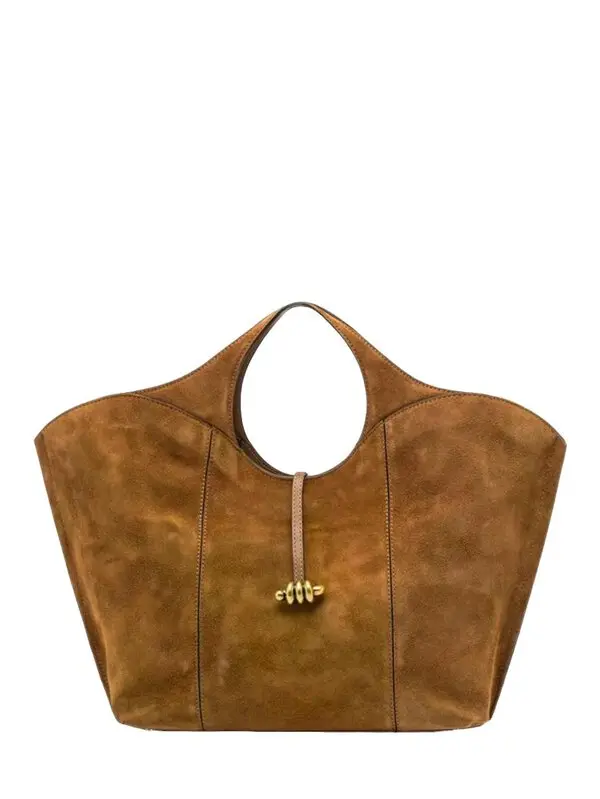 GIANNI CHIARINI Infinity Suede Toggle-fastening Tote Bag - Brown