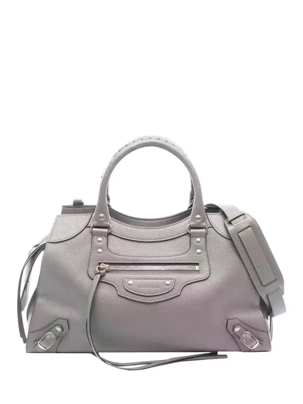 Balenciaga Motocross Neo Classic City Satchel - Grey