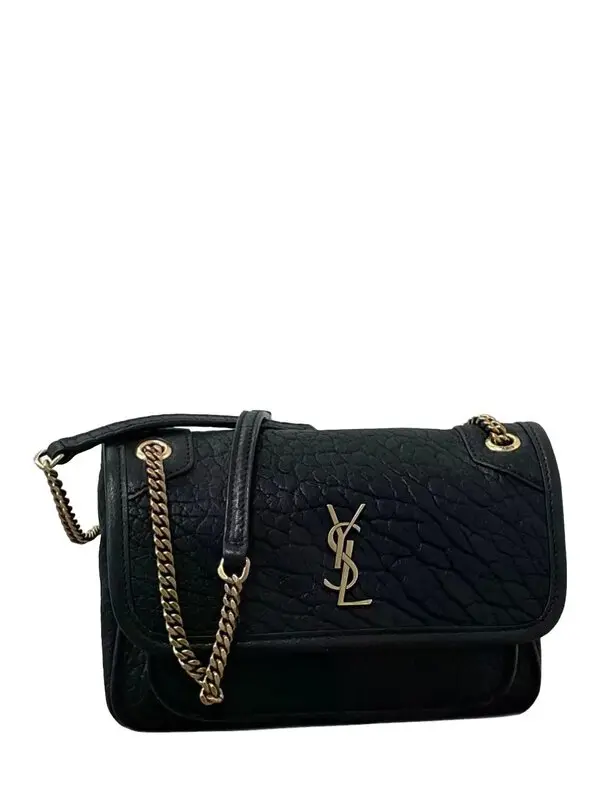 Saint Laurent Grained-lambskin Niki Mini Shoulder Bag - Black