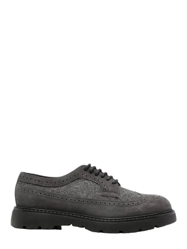 DOUCAL'S Suede Panelled Derby Shoes - Grey