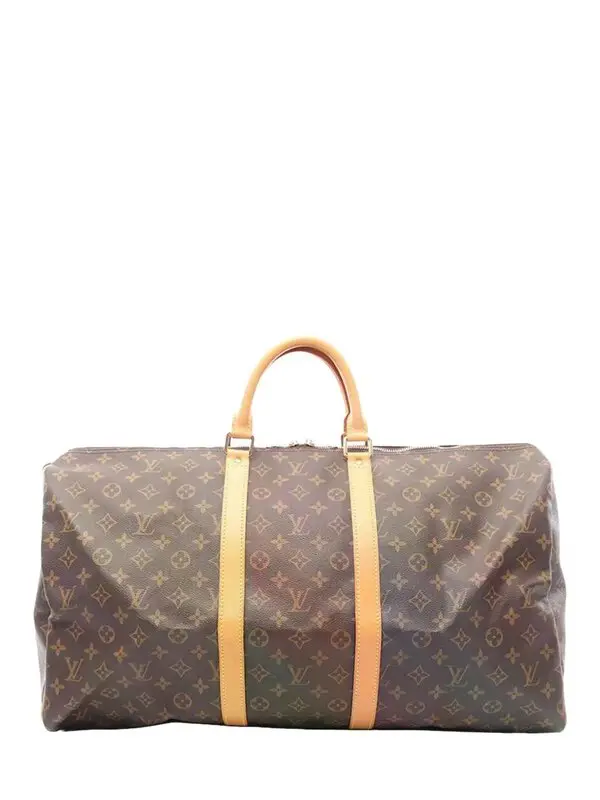 LOUIS VUITTON 1996 Monogram Keepall 55 Travel Bag - Brown