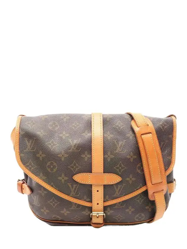 LOUIS VUITTON Monogram Saumur 30 Cross Body Bag - Brown