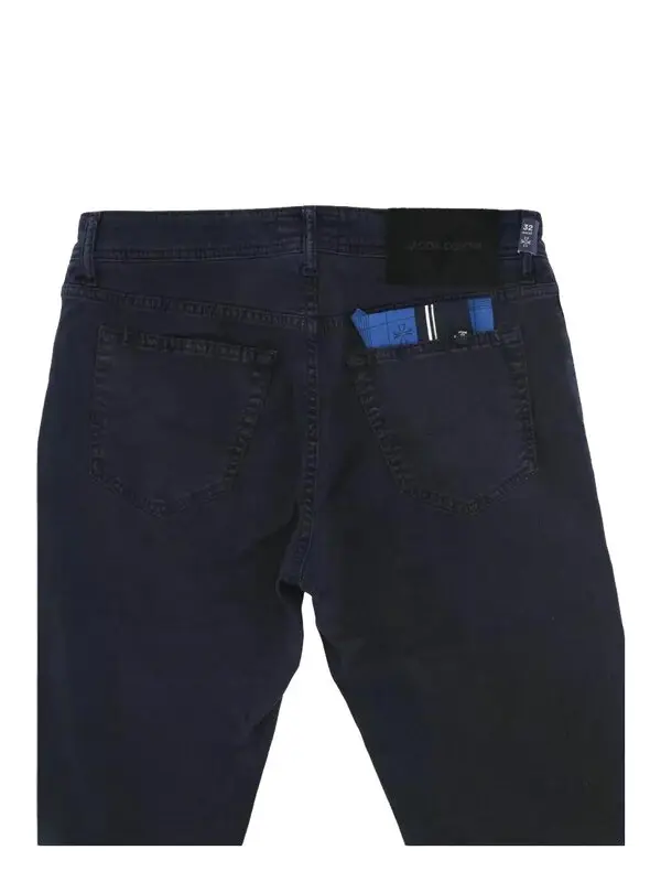 Jacob Cohen Logo-patch Five-pocket Trousers - Blue