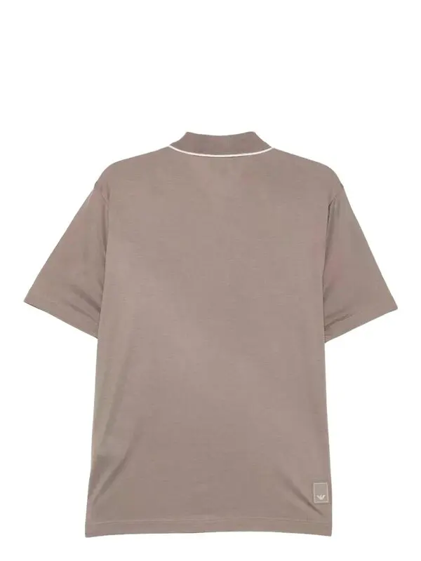 Emporio Armani Logo-patch Polo Shirt - Brown