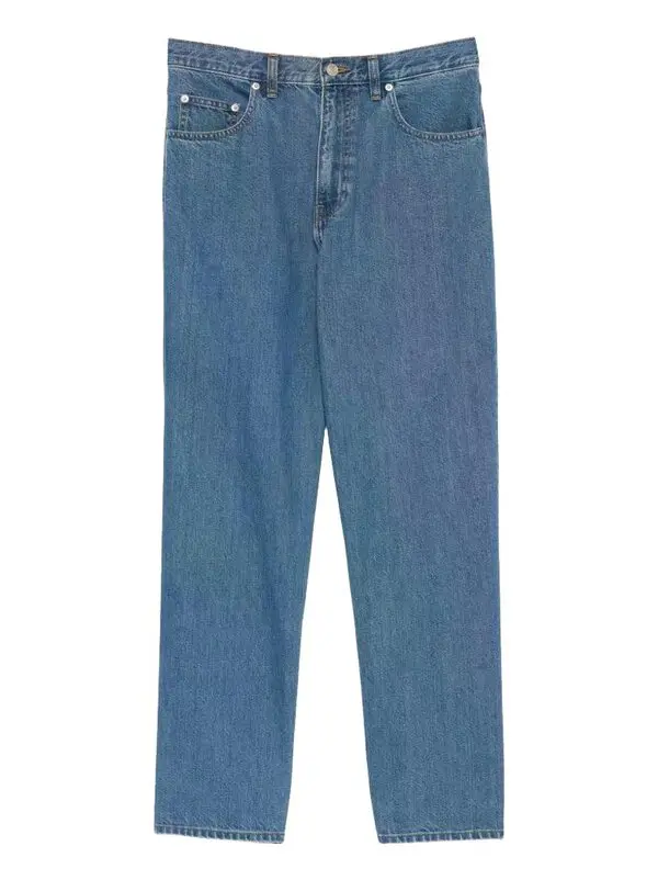 AGNES B. Logo-embroidered Jeans - Blue