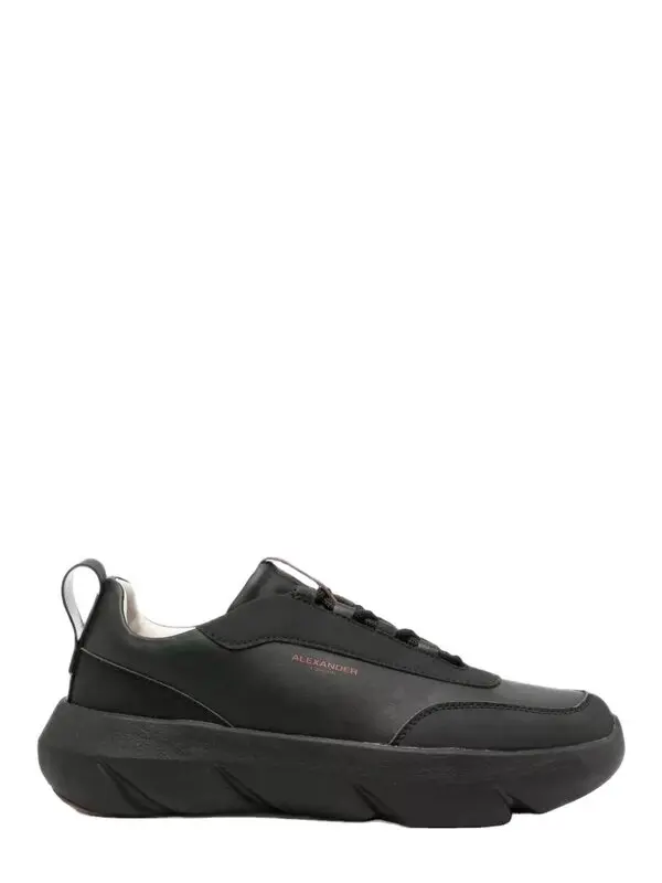 ALEXANDER SMITH Chunky-sole Leather Sneakers - Black