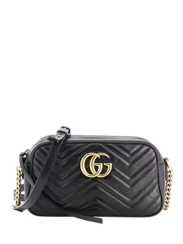 Gucci Gg Marmont Matelassé Leather Small Cross Body Bag - Black