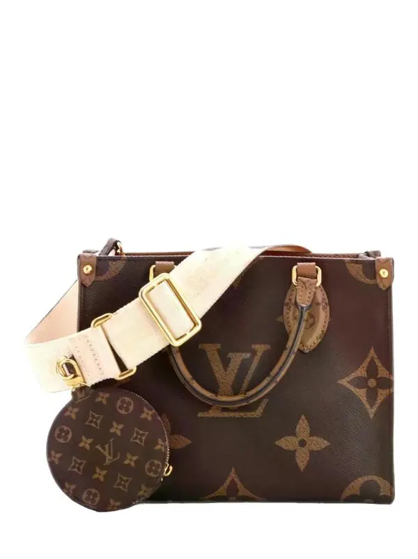 LOUIS VUITTON Onthego Tote Reverse Monogram Giant Pm Shoulder Bag - Brown