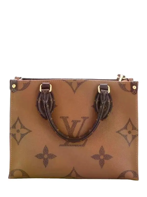 LOUIS VUITTON Onthego Tote Reverse Monogram Giant Pm Shoulder Bag - Brown