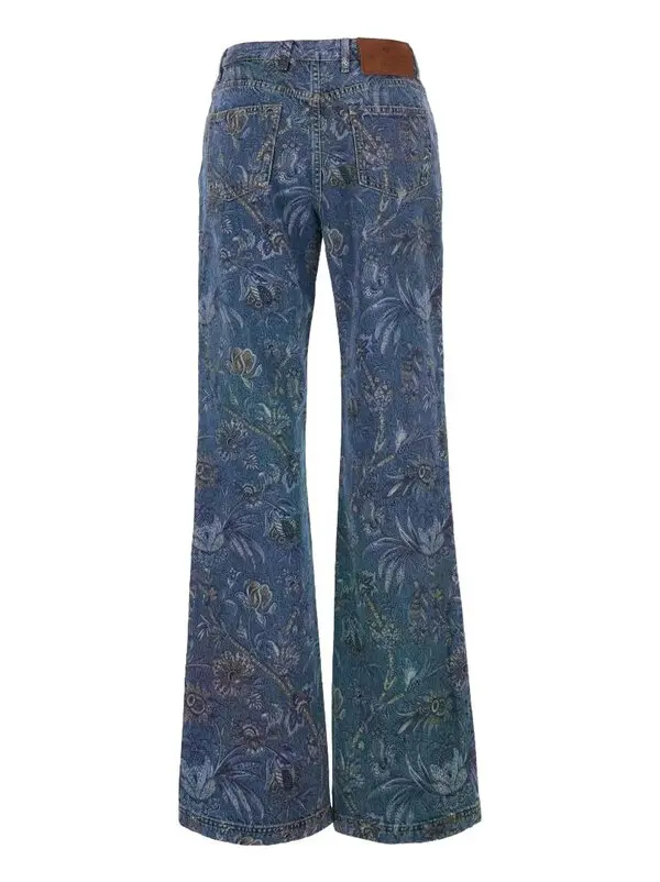 Etro Floral-print Jeans - Blue