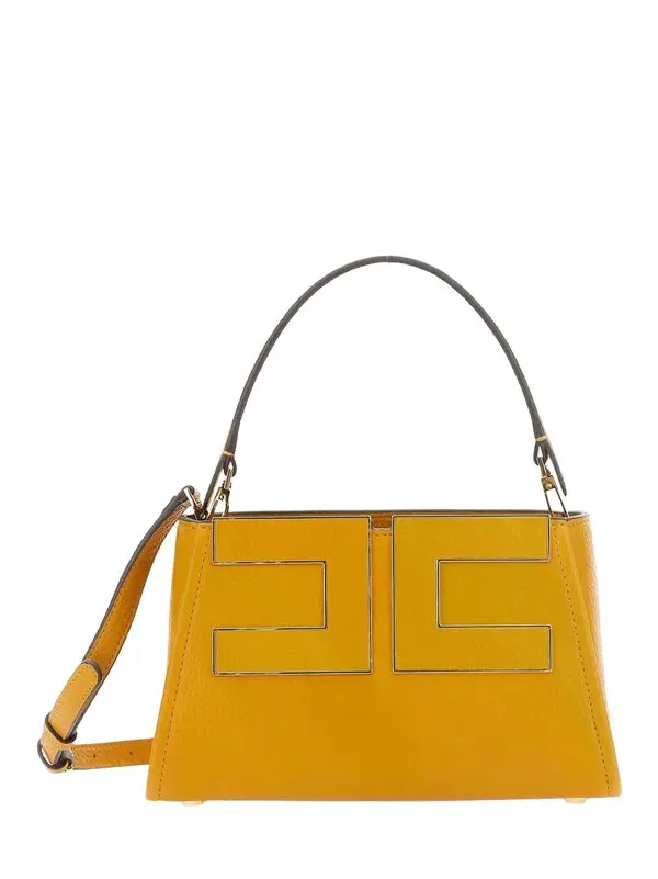 Elisabetta Franchi Logo Handbag - Yellow