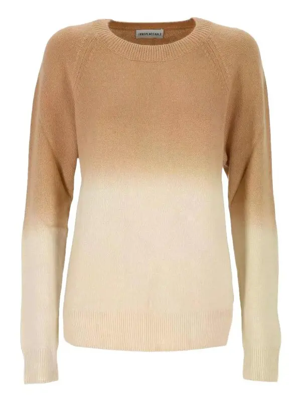 IRREPLACEABLE Ombré Raglan-sleeve Sweater - Brown