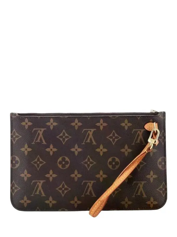 LOUIS VUITTON Monogram Canvas Large Pouch - Brown