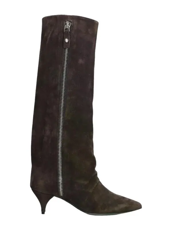 ALCHIMIA Pointed-toe Zip-detail Boots - Brown
