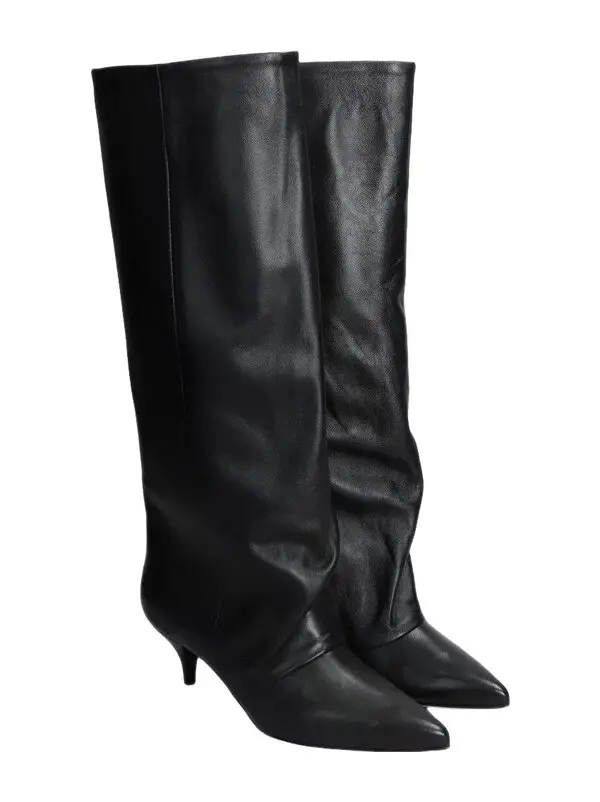 ALCHIMIA Slouchy Pointed-toe Boots - Black