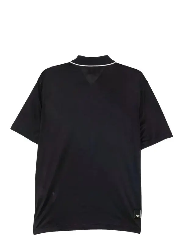 Emporio Armani Logo-patch Polo Shirt - Black