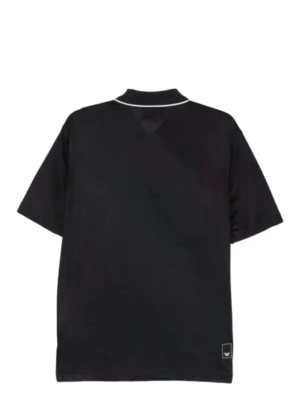 Emporio Armani Logo-patch Polo Shirt - Black