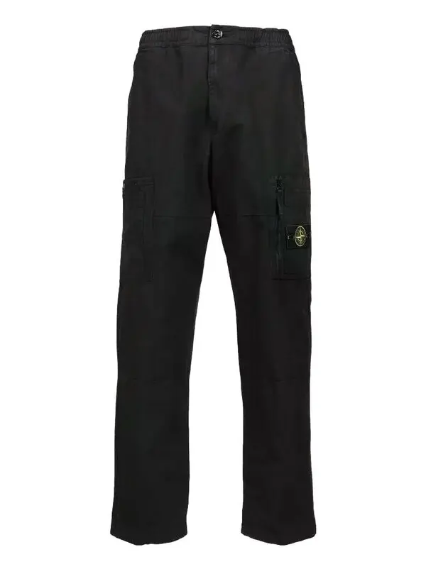 Stone Island Organic-cotton Ripstop Cargo Pants - Black