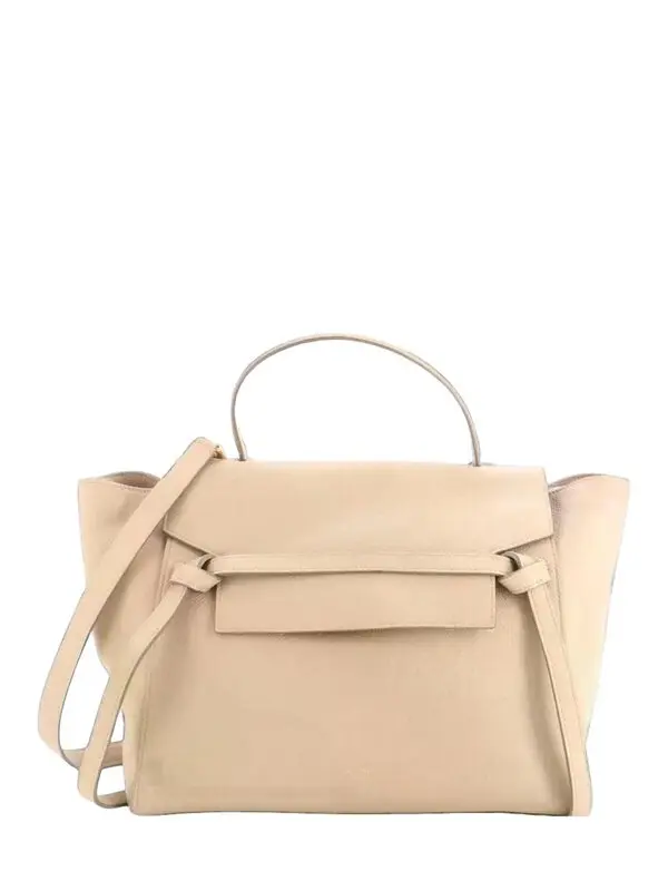 Celine Belt Bag Textured Leather Shoulder Bag - Neutrals