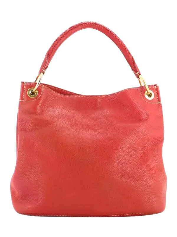 Prada Vitello Daino Large Hobo Bag - Red