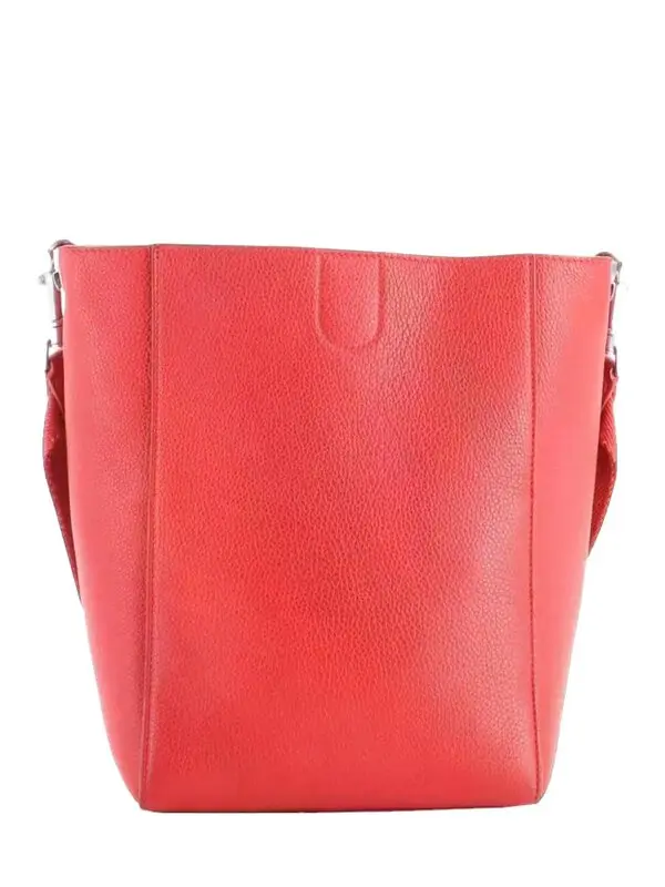 Celine Sangle Seau Bag Calfskin Small Shoulder Bag - Red