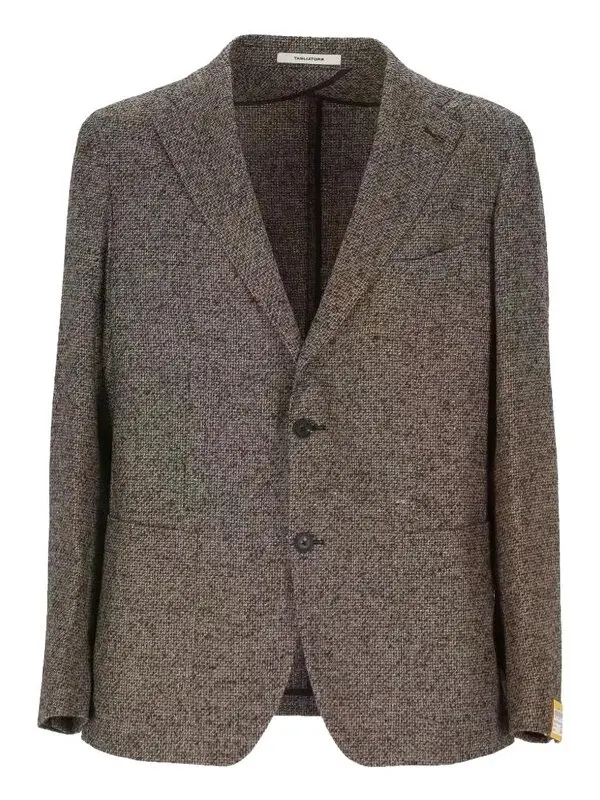 Tagliatore Tweed Single-breasted Blazer - Brown