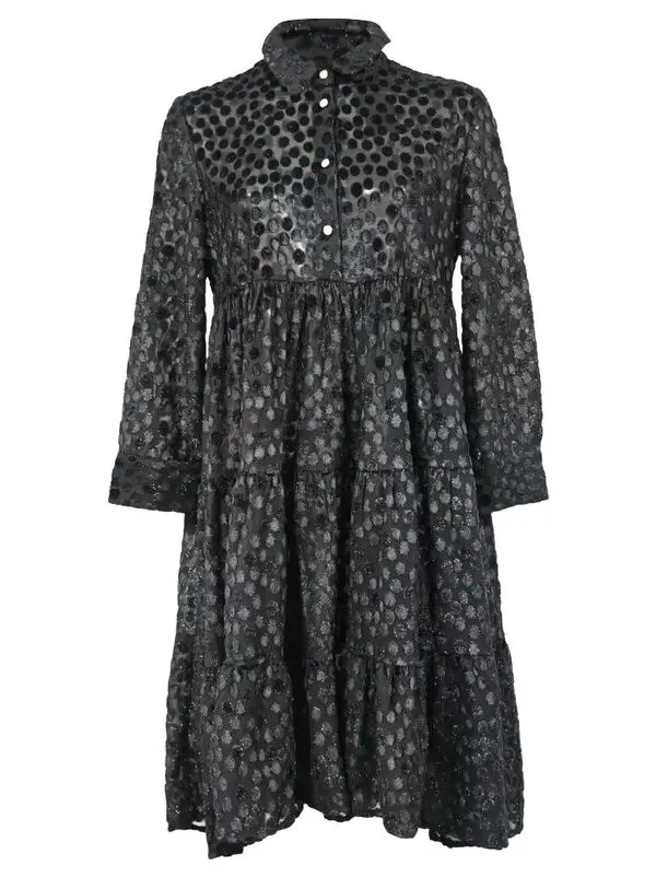 Maje Rolly Tiered Dress - Black
