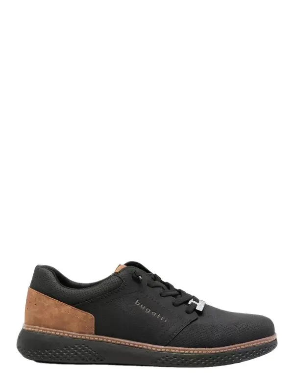 BUGATTI Perforated Panelled Sneakers - Black