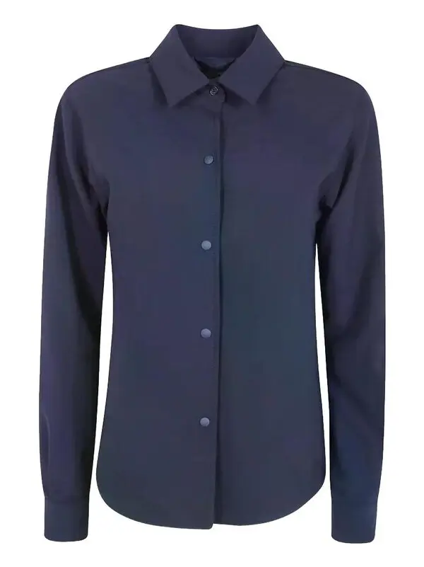 Aspesi Glue Press-stud Long-sleeve Shirt - Blue