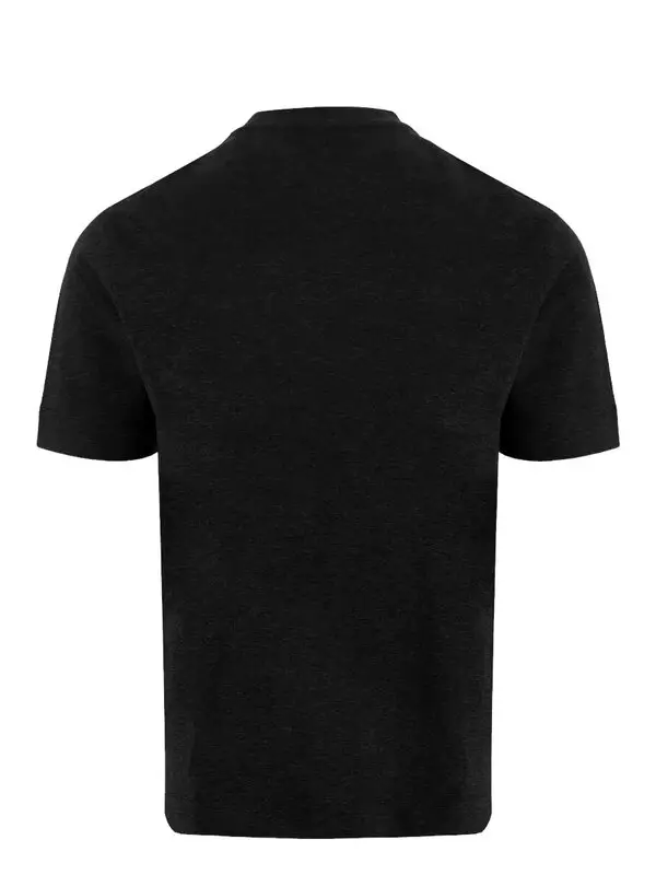 Emporio Armani Heavy Jersey T-shirt With Soft Embossed Logo - Black