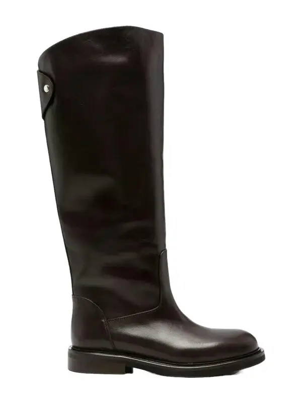 POEVE Zip-fastening Knee-high Boots - Brown