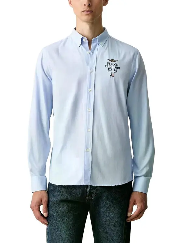 AERONAUTICA MILITARE Cotton Shirt - Blue