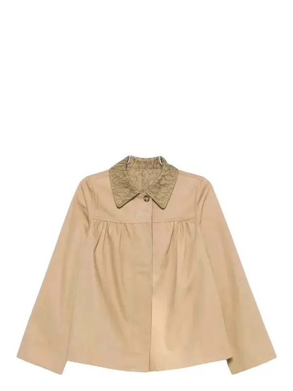 DAMSON MADDER Mini Mercedes Reversible Lace-collar Jacket - Neutrals