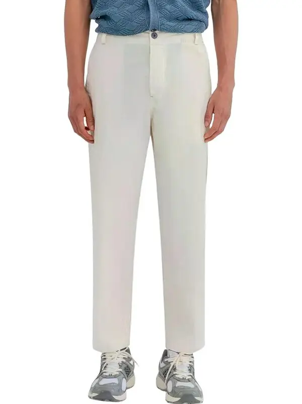 MURPHY&NYE Logo-print Cotton Trousers - Neutrals
