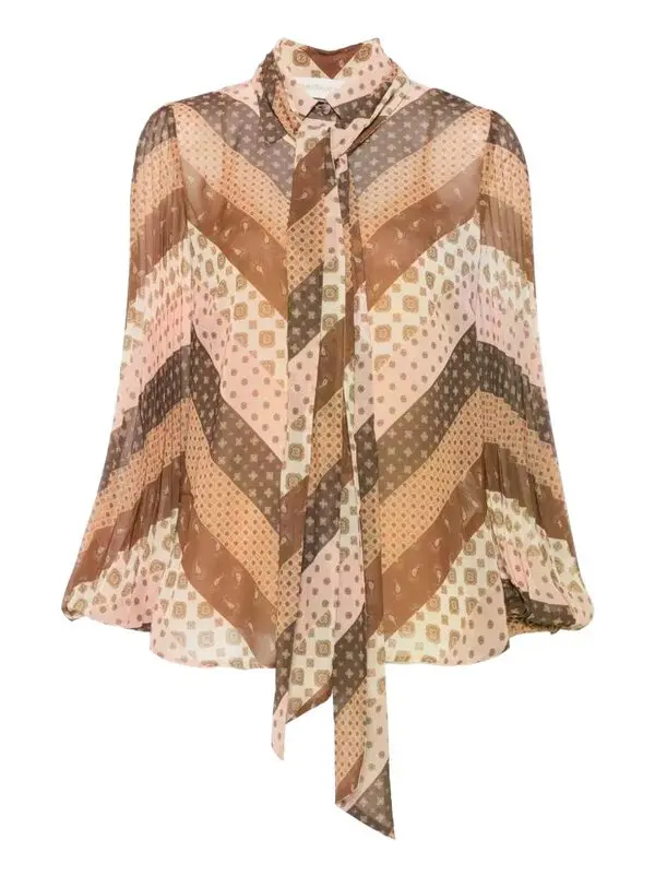Zimmermann Sunray Collared Shirt - Neutrals