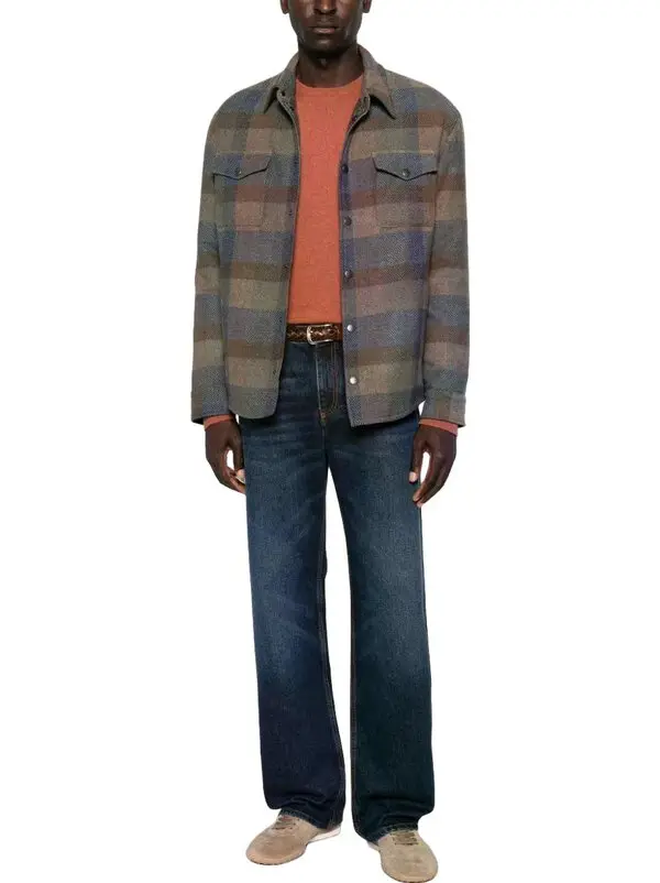 Etro Check-pattern Button-up Shirt - Brown