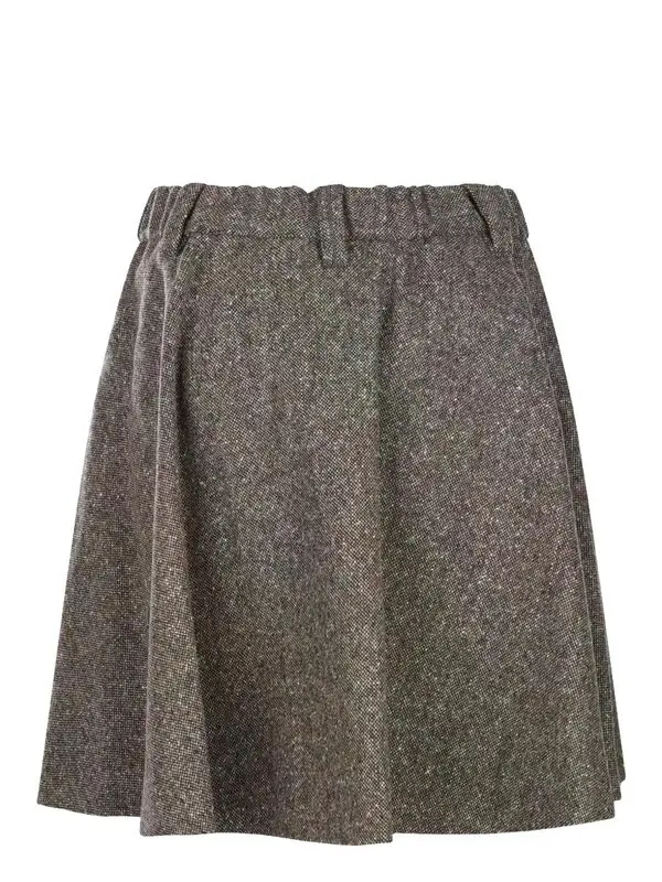 Brunello Cucinelli Marl-effect A-line Skirt - Brown
