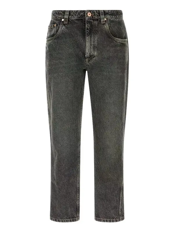 Brunello Cucinelli Straight-leg Denim Jeans - Grey