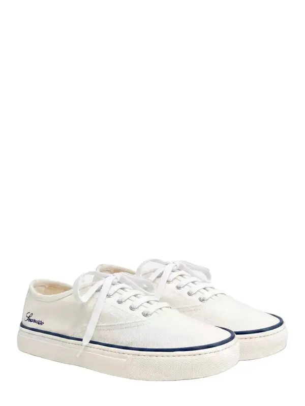 SCAROSSO Sirio Cotton-drill Sneakers - Neutrals