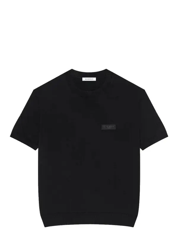 Givenchy Couture Seam T-shirt In Knit With Gros Grain Detail - Black