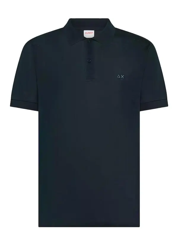 SUN 68 Logo-embroidered Polo Shirt - Blue