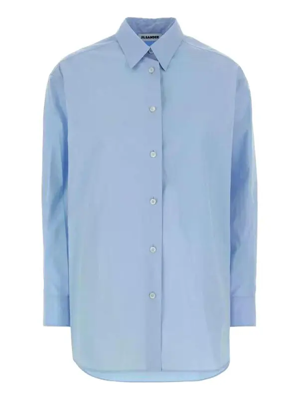 JIL SANDER Light- Poplin Oversize Shirt - Blue