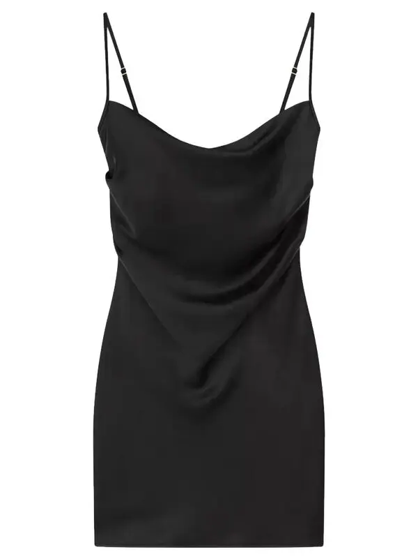 Nanushka Seren Cowl-neck Fitted Mini Dress - Black