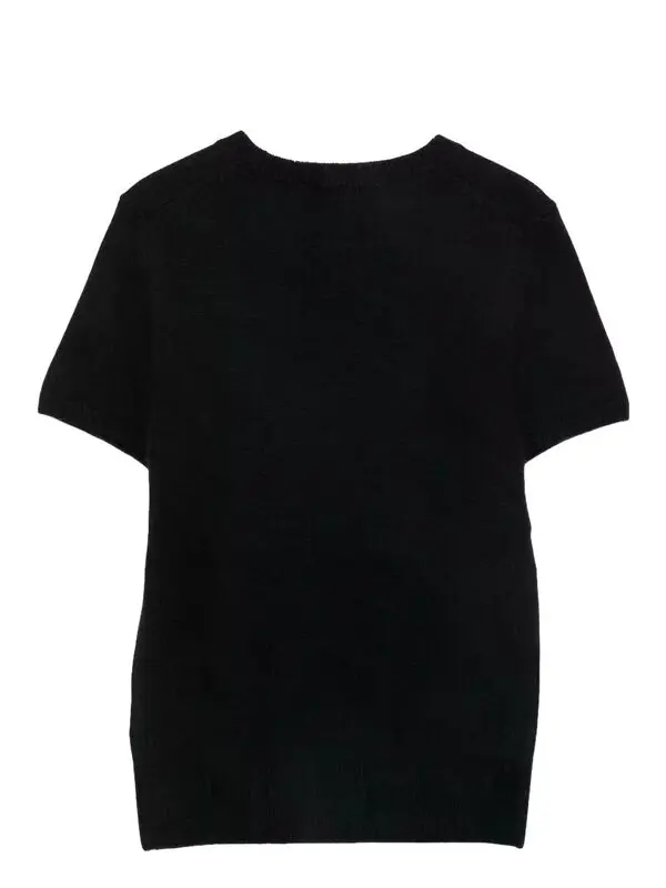 DUNST Short-sleeve Knitted T-shirt - Black