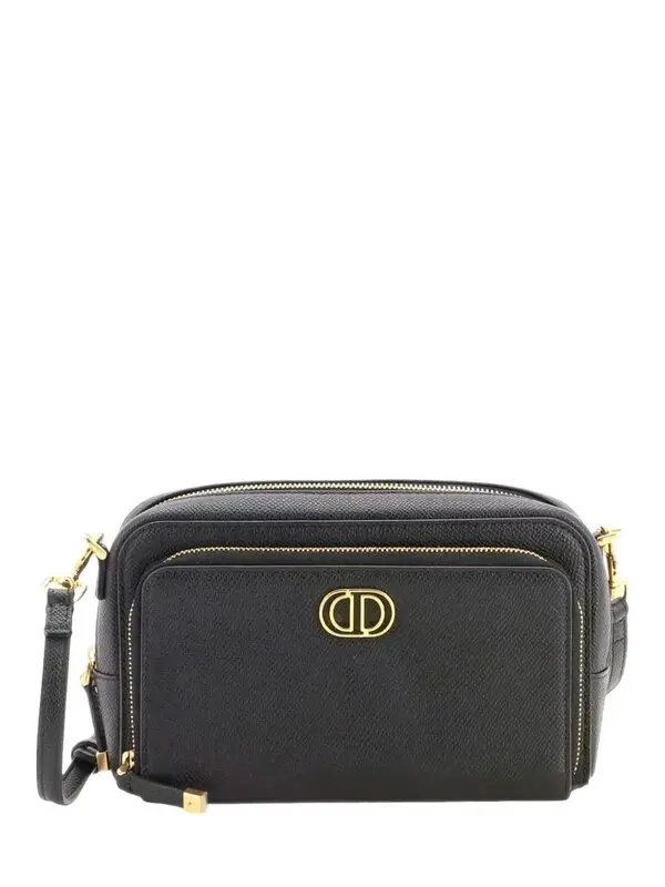 Dior Caro Double Pouch Crossbody Bag - Black