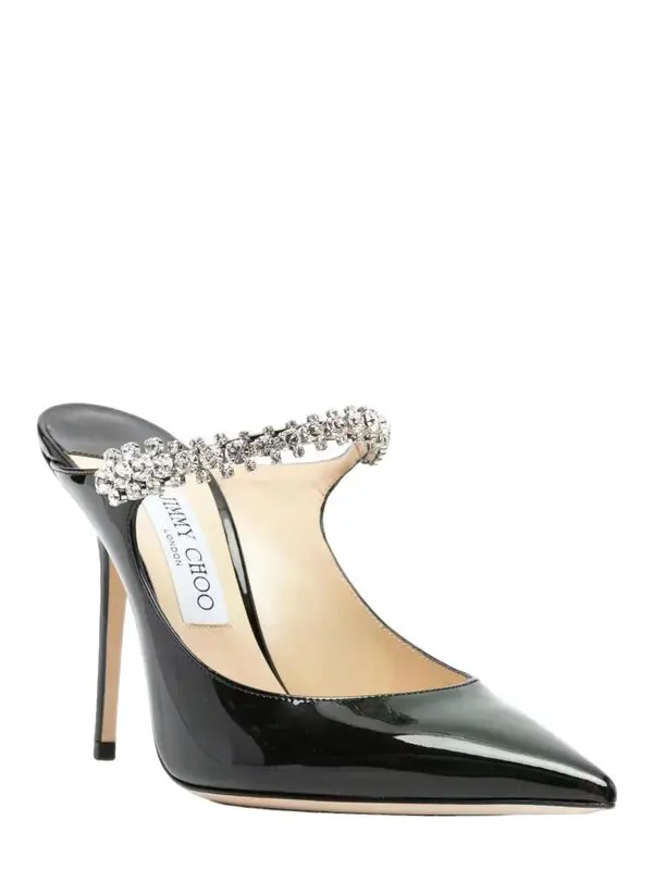 JIMMY CHOO Bing Crystal-embellished Mules - Black